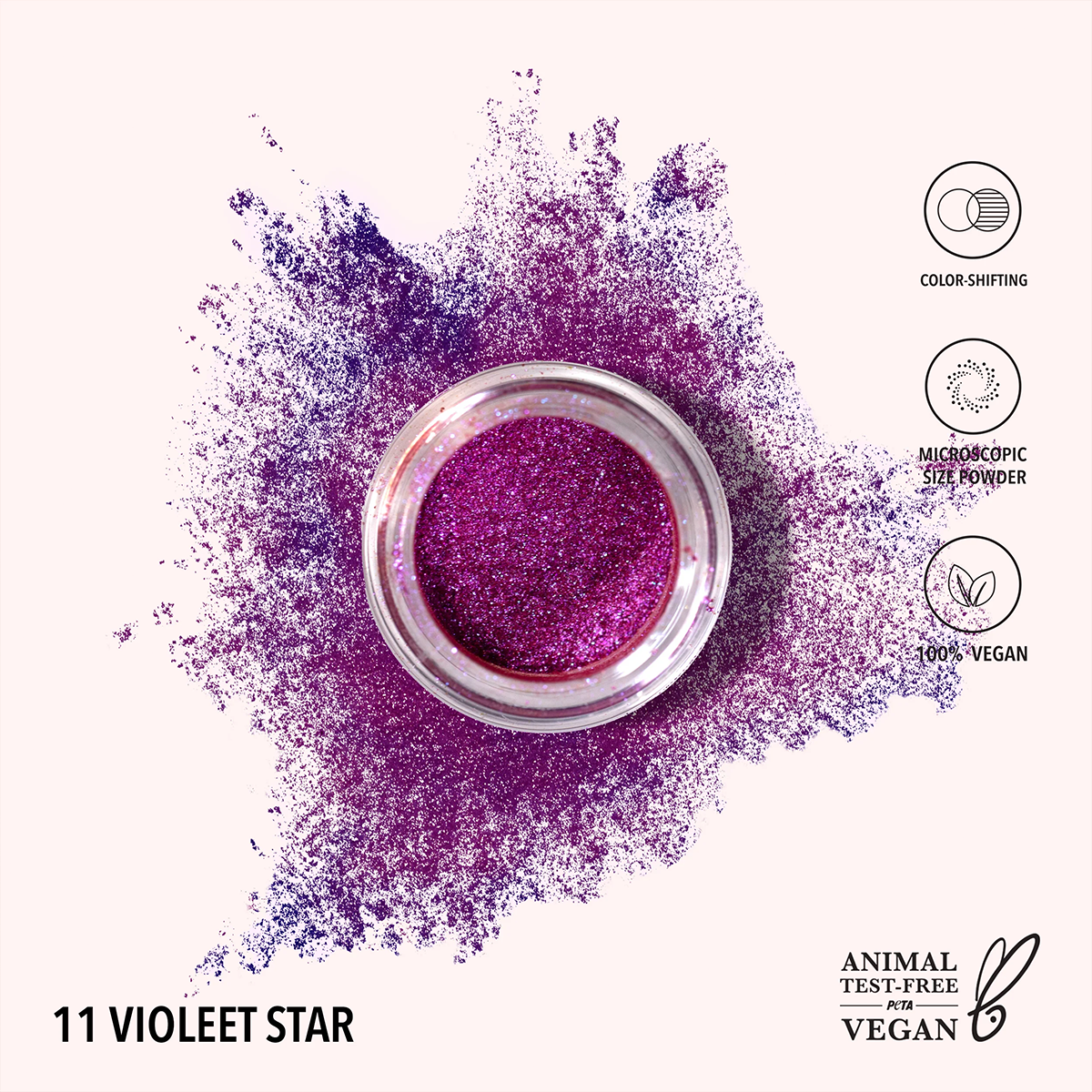 Starstruck Chrome Loose Powder - 11 Violet Star | Moira | Nuestro Secreto